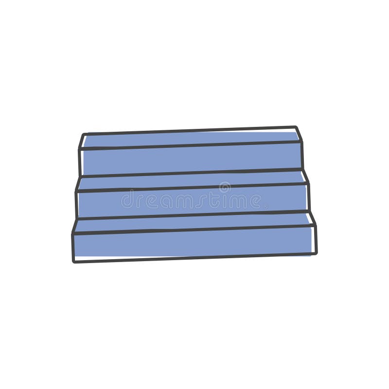 Vector Staircase Icon Cartoon Style on White Isolated Background Stock ...
