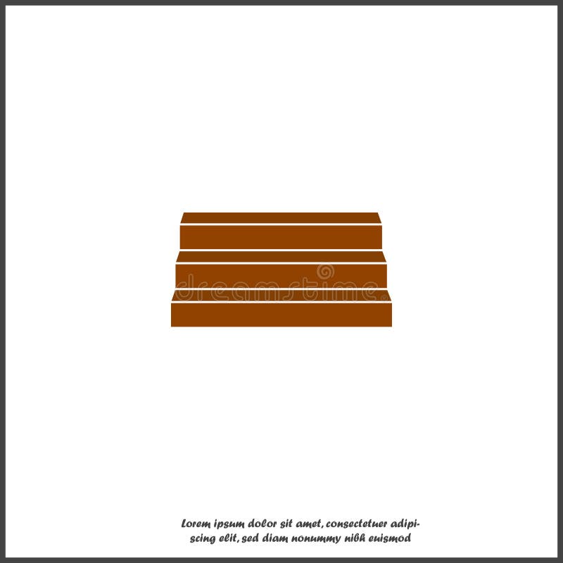 Vector Staircase Icon on White Isolated Background. Layers Grouped for ...