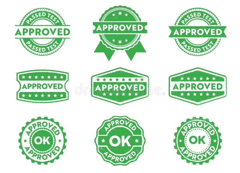 Vector Stamp Badge Label for Approved, Accepted, Passed, Granted ...