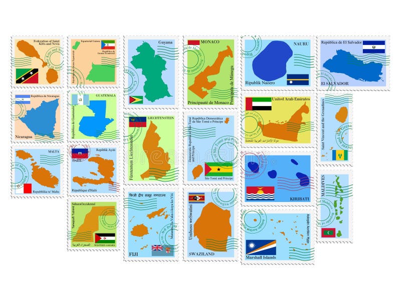 Vector stamp collection stock vector. Illustration of japan - 15672026