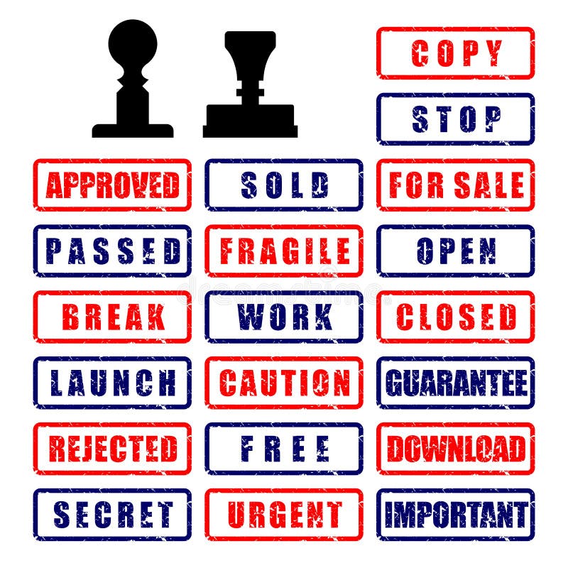 Vector Stamp Collection Template Stock Vector - Illustration of closed ...