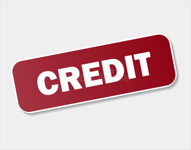 Vector stamp credit icon. stock vector. Illustration of background ...