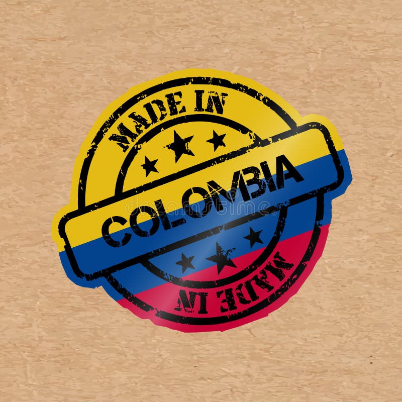 Colombia Lettering Flag Color Stock Vector - Illustration of flag ...