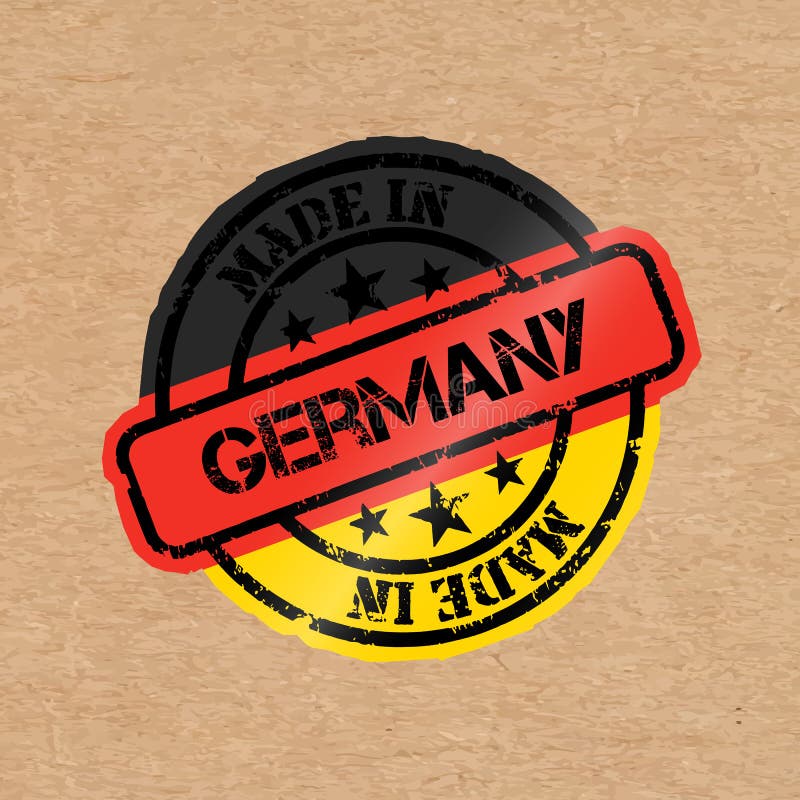 Vector Stamp with Flag of the Germany. Lettering Made in Germany Stock ...