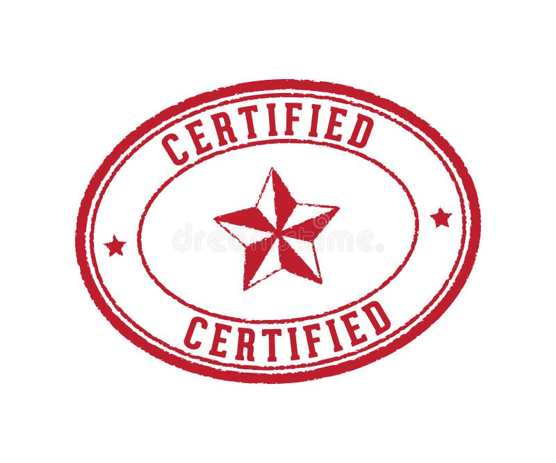 Vector Stamp Label Tag of Certified Mark for Document, Paper, and ...