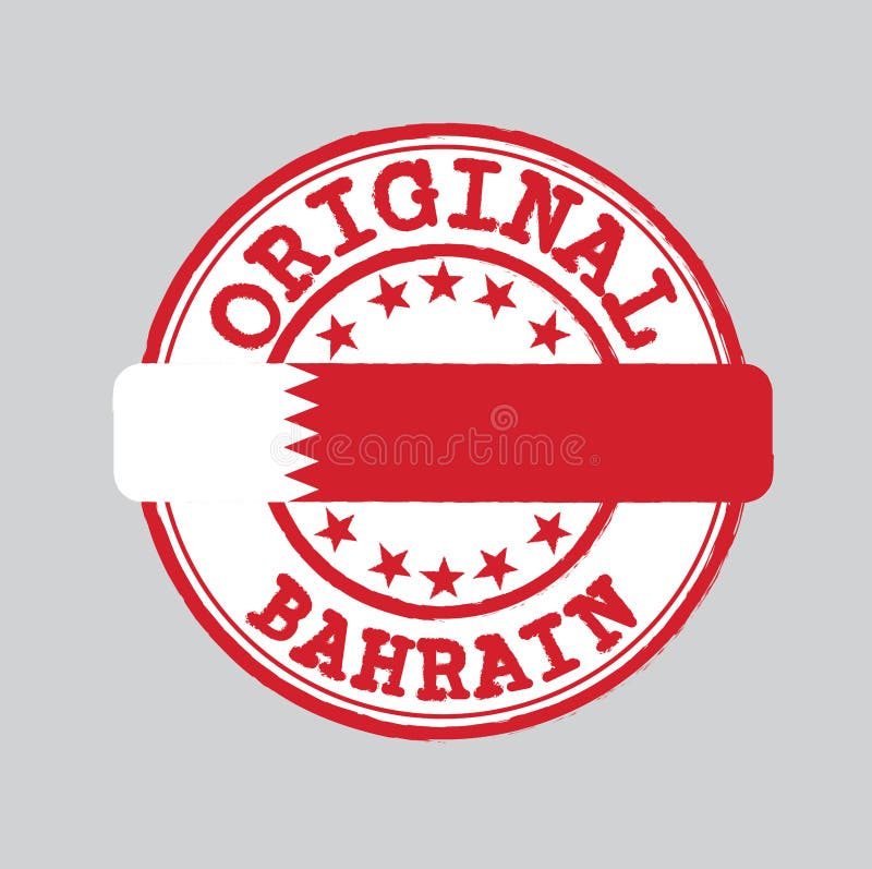 Vector Stamp of Original Logo with Text Bahrain and Tying in the Middle ...