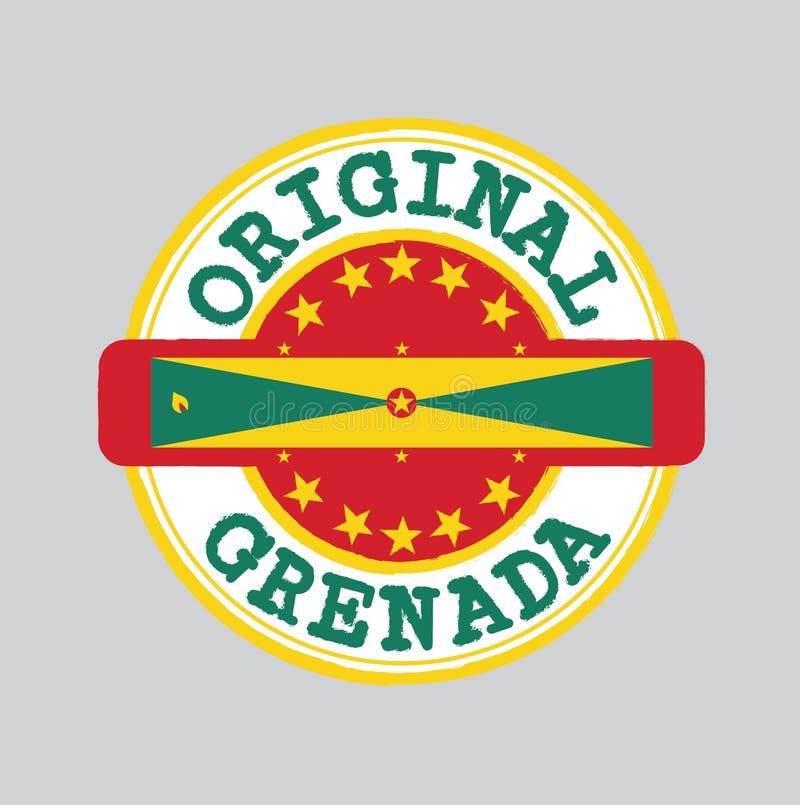 Vector Stamp of Original Logo with Text Grenada and Tying in the Middle ...