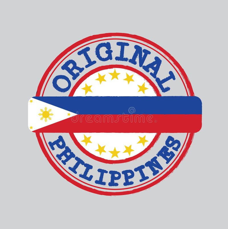 Vector Stamp for Original Logo with Text Philippines and Tying in the ...