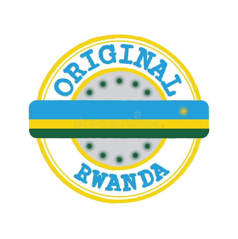 Vector Stamp for Original Logo with Text Rwanda and Tying in the Middle ...