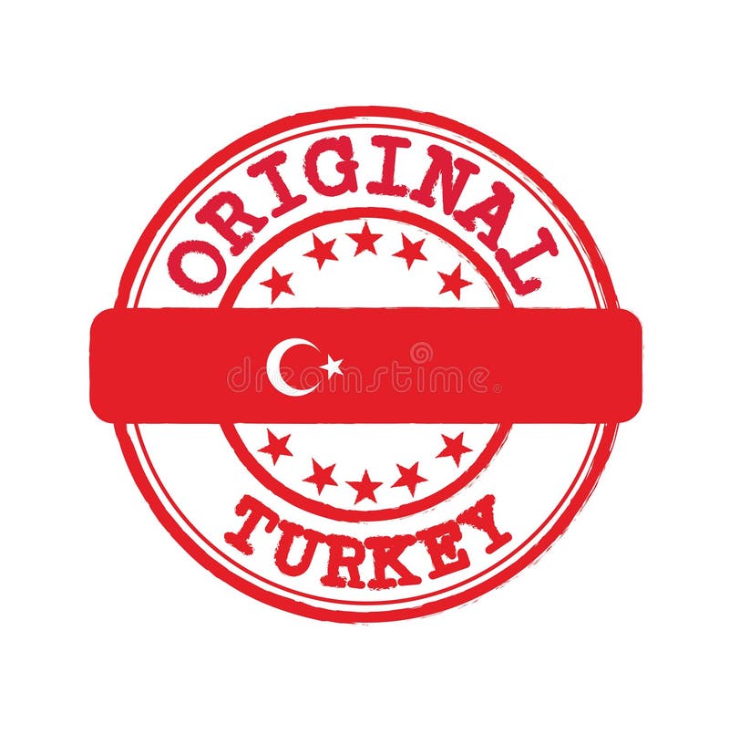 Vector Stamp of Original Logo with Text Turkey and Tying in the Middle ...