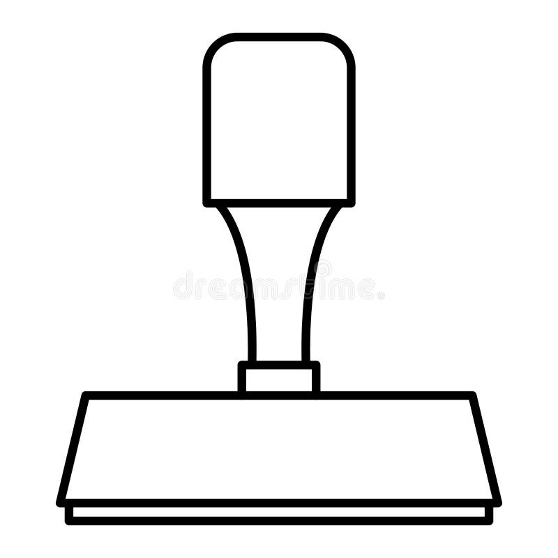 Vector Stamp Outline Icon Design Stock Vector - Illustration of icons ...