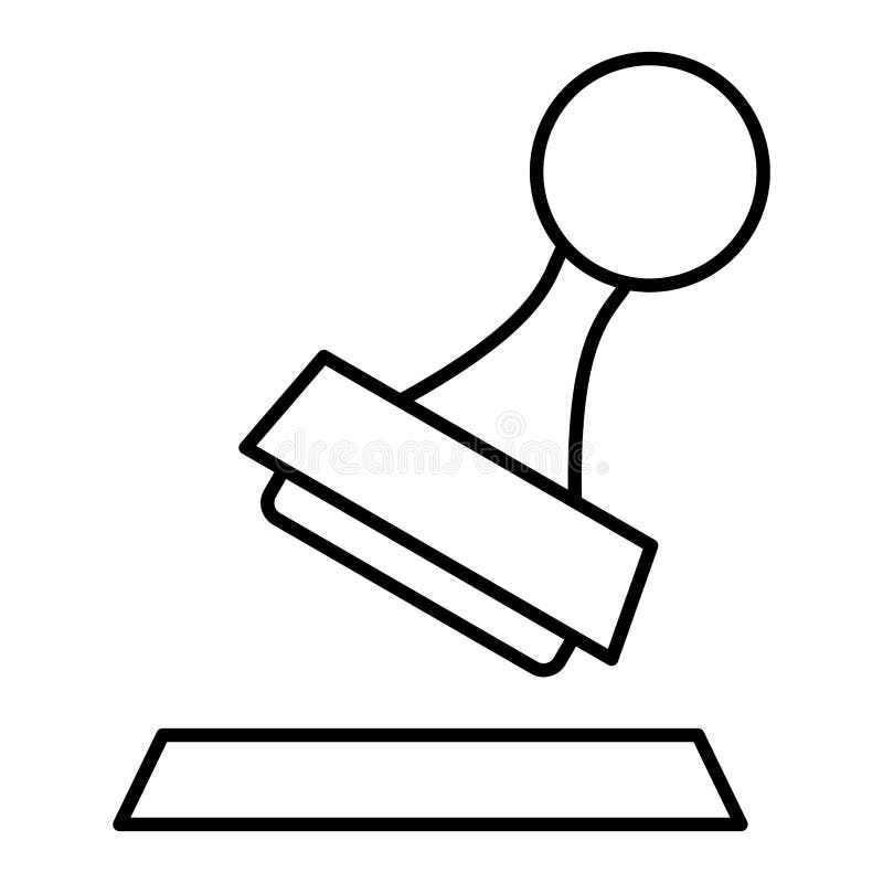 Vector Stamp Outline Icon Design Stock Vector - Illustration of design ...
