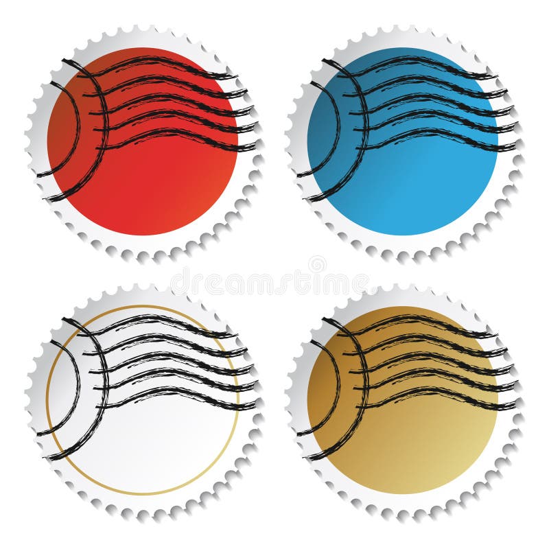 Vector stamp stickers stock vector. Illustration of mail - 15727247