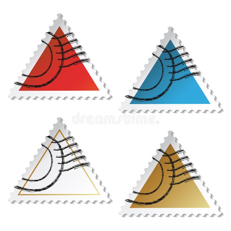 Vector Stamp stickers stock vector. Illustration of post - 17038461