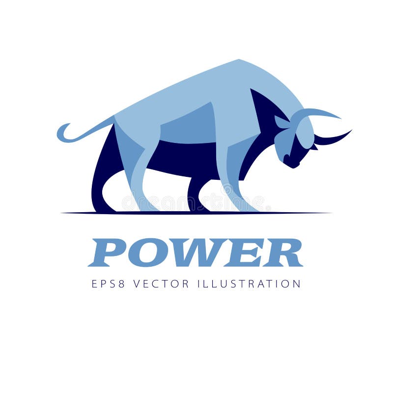 Vector standing bull stock vector. Illustration of icon - 73981577
