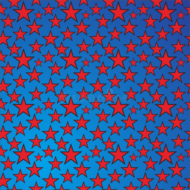 Vector Star Background Pattern Blue Red Stock Illustration ...