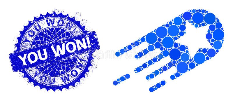 Vector Star Bolide Composition of Small Circles and Rubber You Won ...