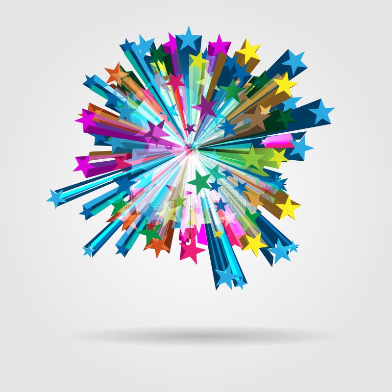Stars Explosion Background stock vector. Illustration of celebration ...