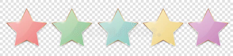 Vector Star for Customer Produkt Rating Banners on Transparent ...