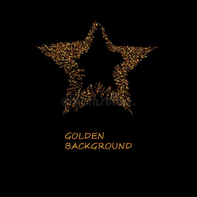 Vector Star Frame. Shining Circle Banner. Isolated on Black Transparent ...