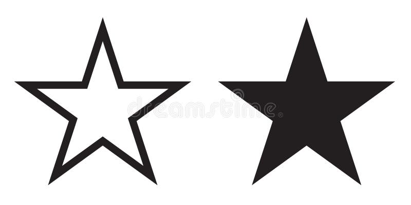Vector Star Icon of Geometry Five-ray Star Line Stock Vector ...