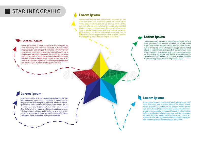 Vector Star for Infographic Template Stock Vector - Illustration of ...