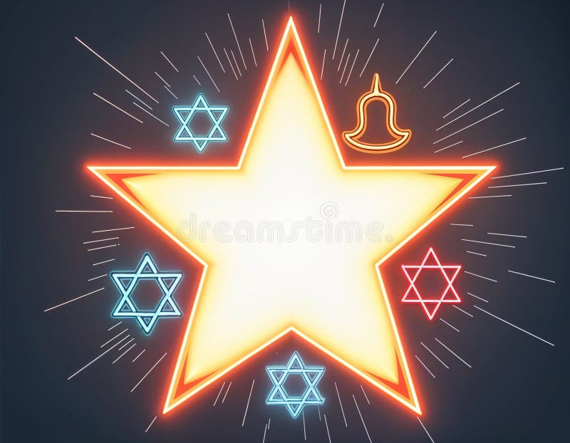 Vector of a Star with a Light on it and Religious Symbols of Stars of ...