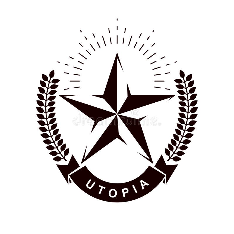 Vector Star Logo Composed with Fascism Symbol. Totalitarian Stock ...