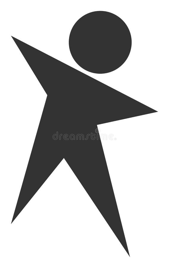 Vector Star Man Flat Icon Image Stock Vector - Illustration of avatar ...