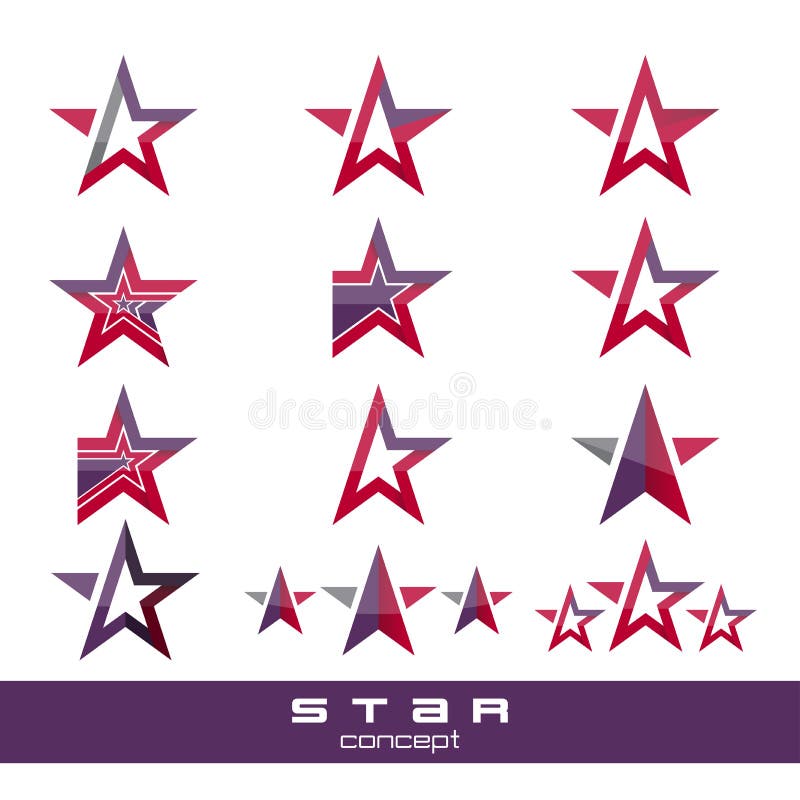 Vector Star Pack Collection Icons Stock Vector - Illustration of shape ...