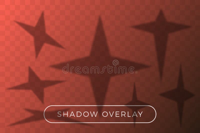 Vector Star Set Shadow Overlay. Many Star in Different Perspective and ...