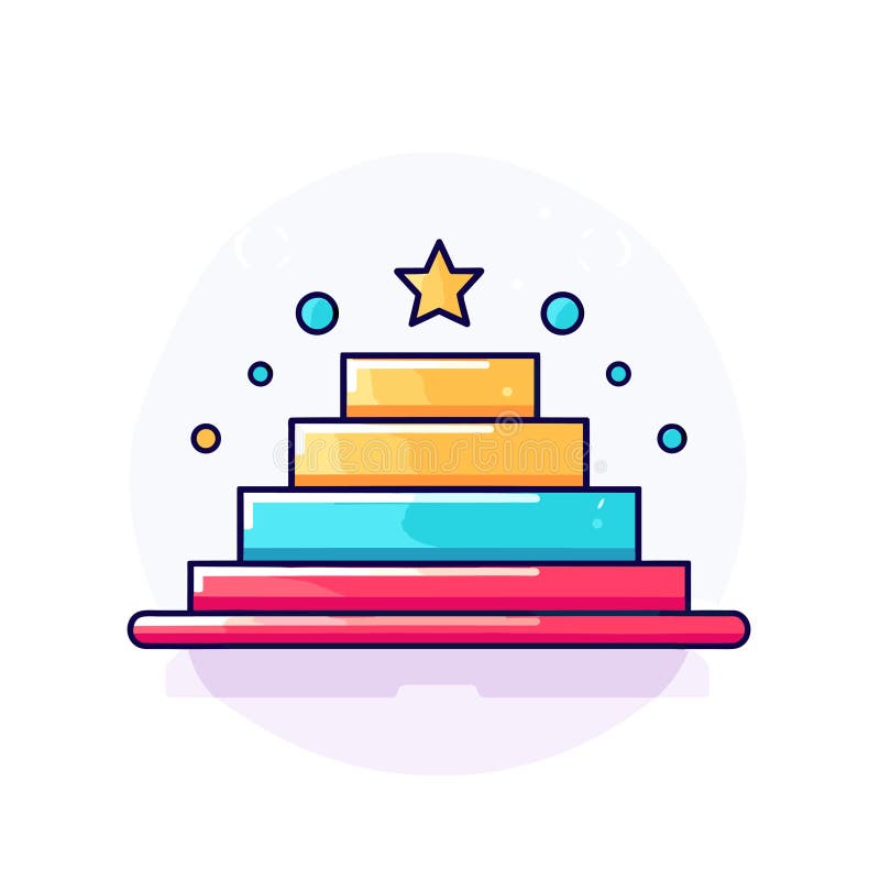 Vector of a Star-shaped Cake with a Simple and Modern Design Stock ...