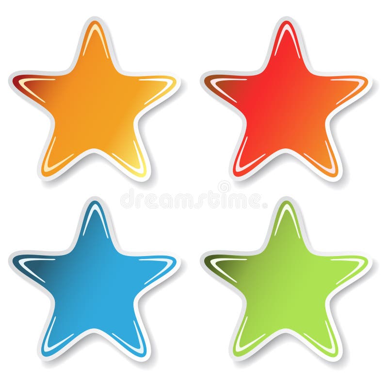 Vector star stickers stock vector. Illustration of message - 15925605