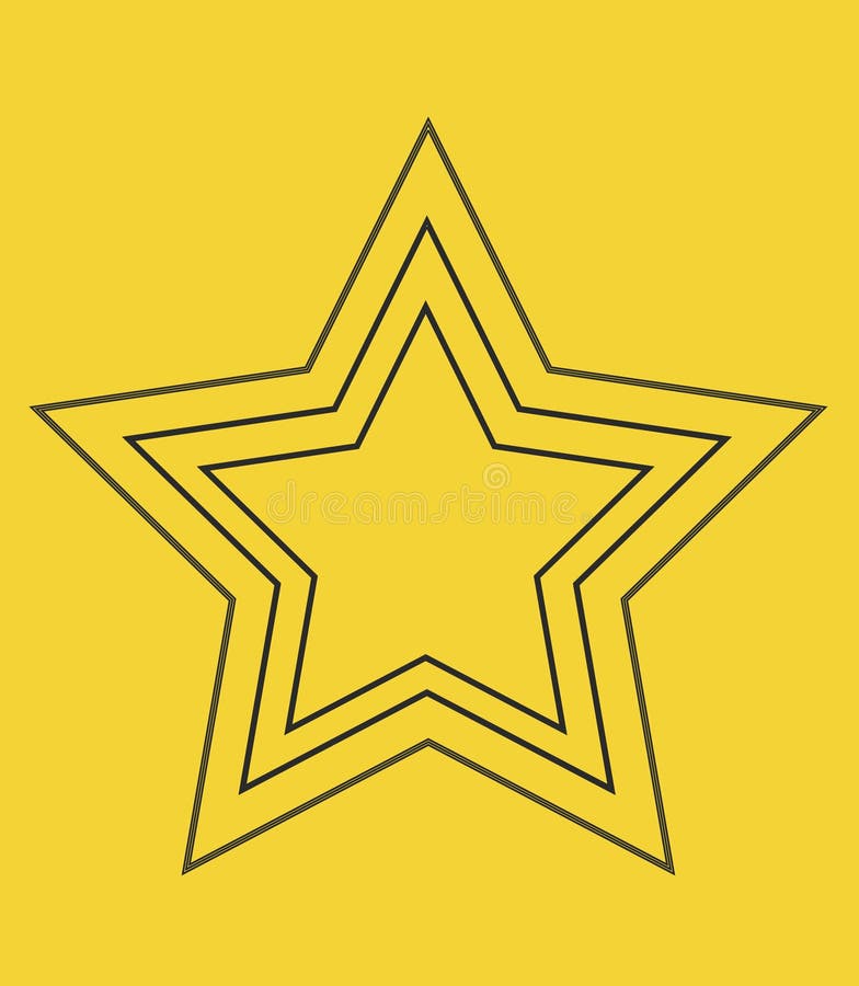 Stars Outline Different Sizes