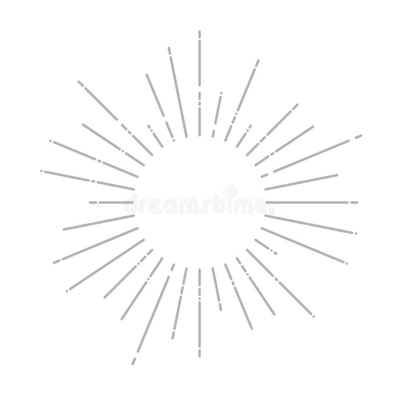 Vector Starburst Radial Lines Stock Vector - Illustration of circular ...