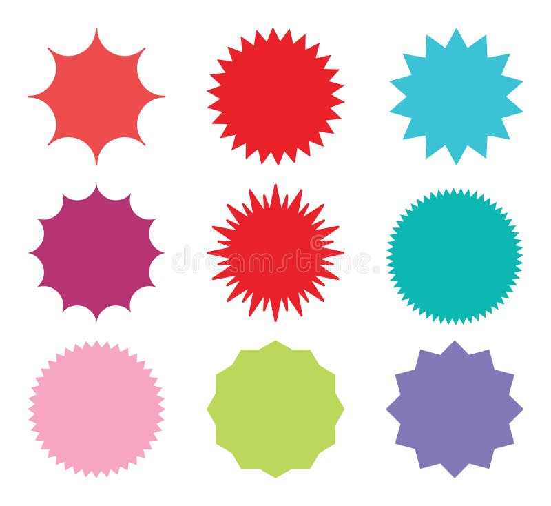 Vector starburst set stock vector. Illustration of miscellaneous ...