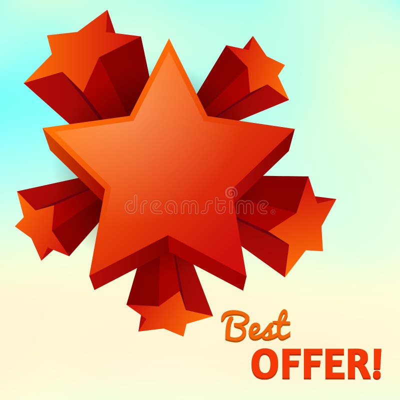 Vector Stars Isolated, Best Offer Stock Illustration - Illustration of ...