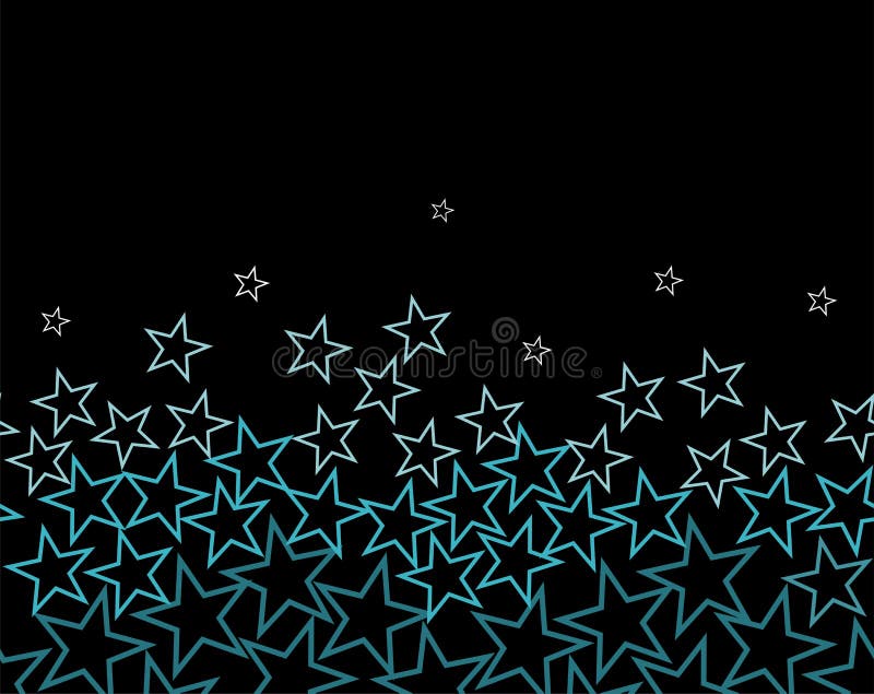 Vector Stars Over Black Background Stock Vector - Illustration of ...