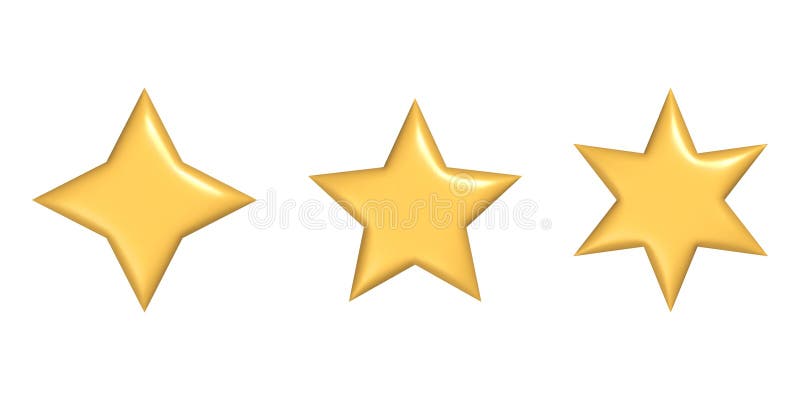 Vector Stars of Various Shapes Isolated Stock Illustration ...