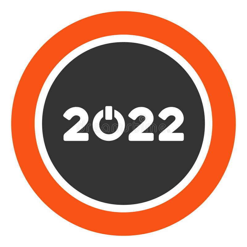 Start 2022 Round Button Vector Flat Icon Stock Illustration ...