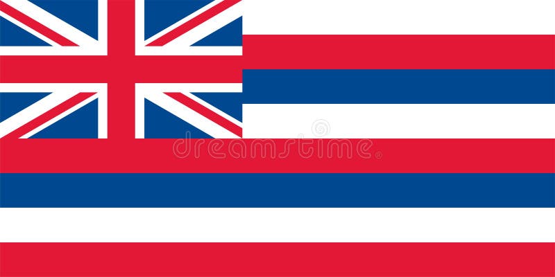 Hawaii officially flag stock vector. Illustration of national - 164064633