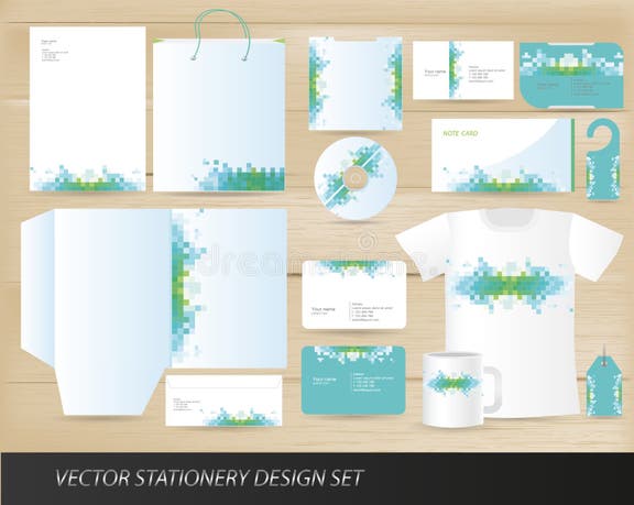 Vector Stationery Design Set Stock Vector - Illustration of business ...
