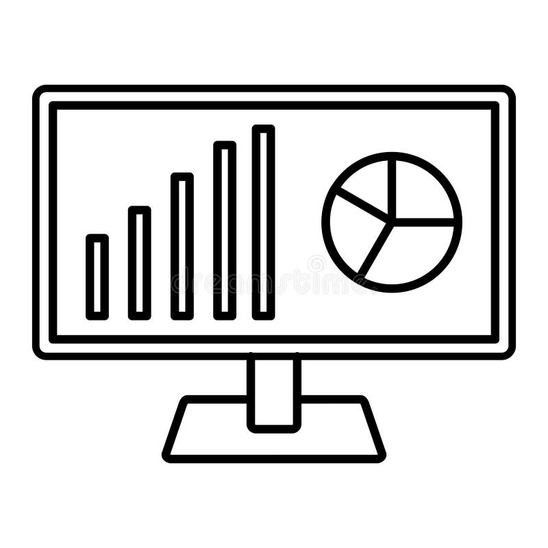 Vector Stats Outline Icon Design Stock Vector - Illustration of symbol ...