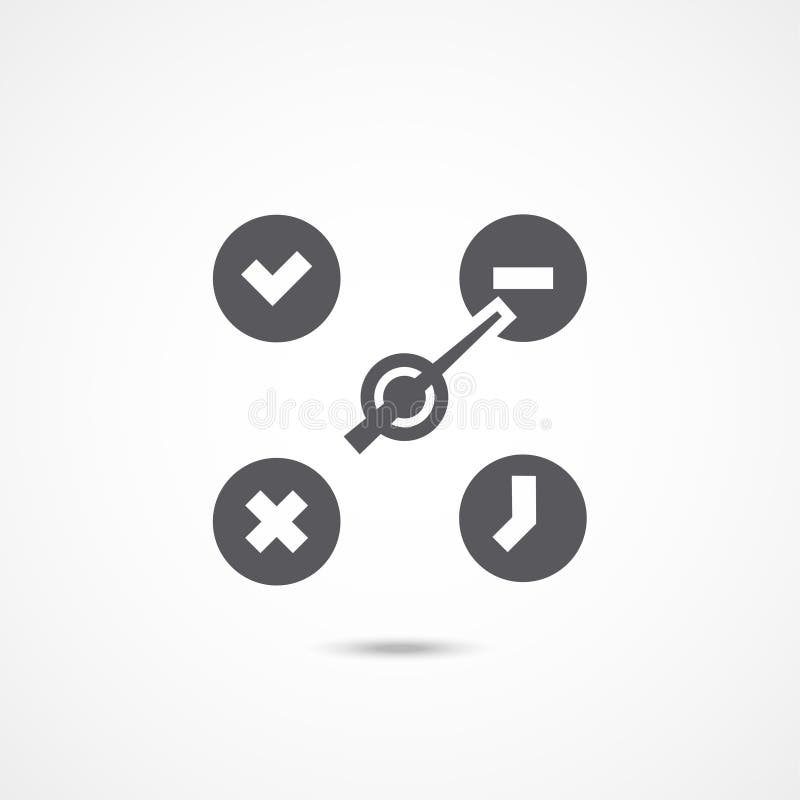 Vector Status Icon Set on Dark and Light Backgrounds. in Cartoon Style ...
