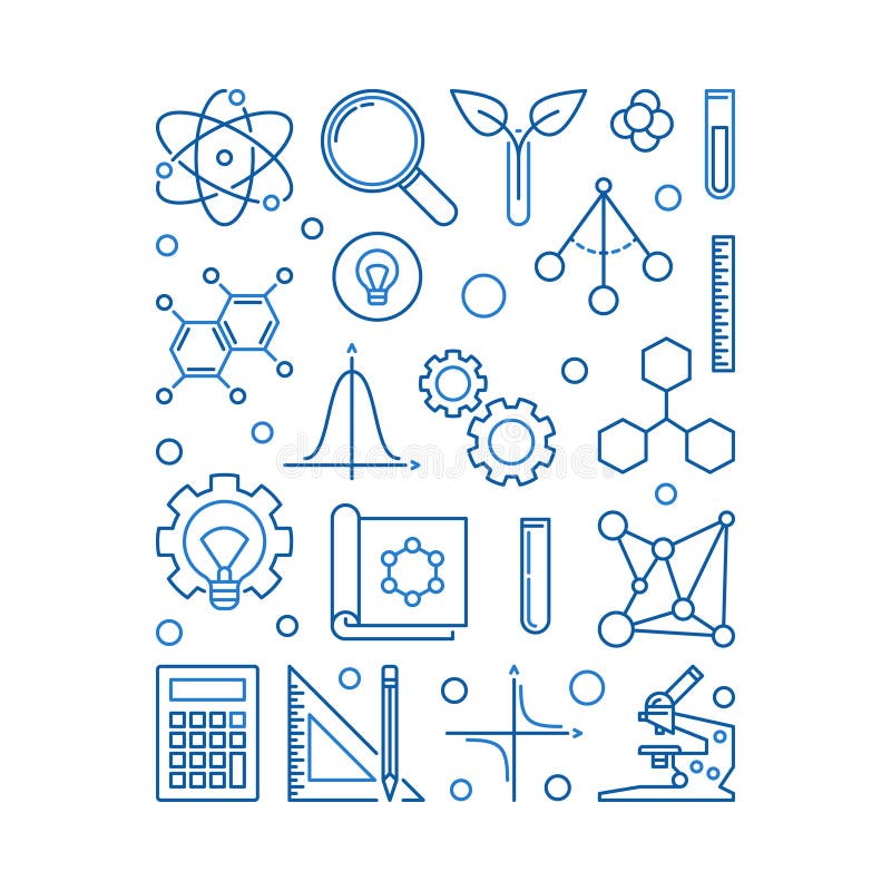 Math linear illustration stock vector. Illustration of icon - 61990614