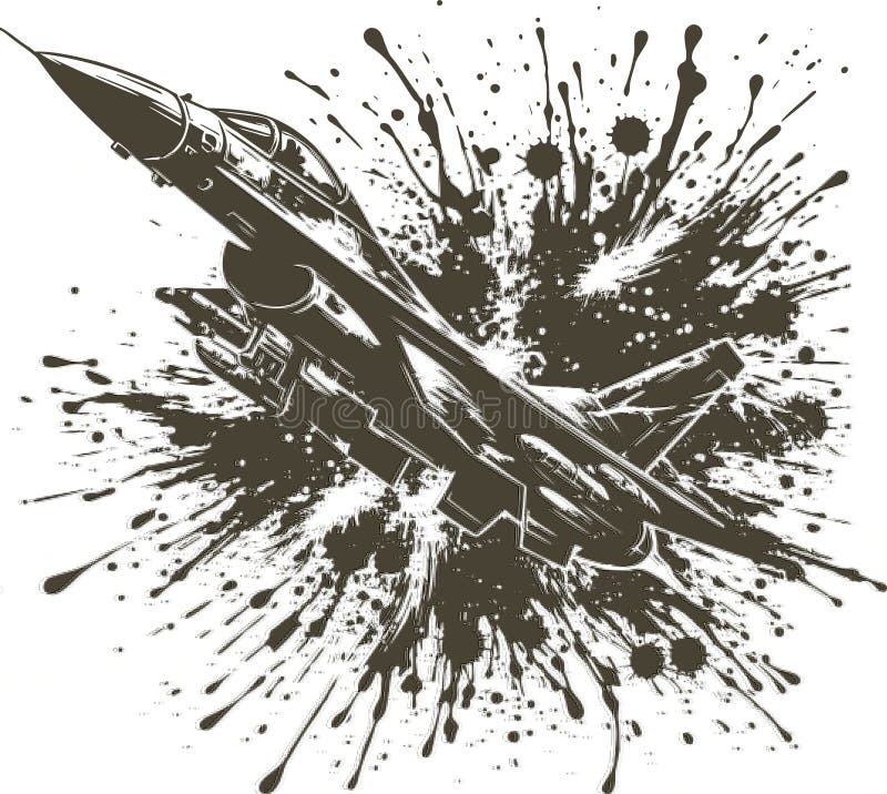 Vector Stencil Design of a Modern Fighter Jet Stock Vector ...