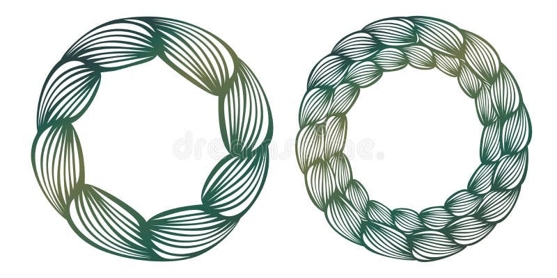 Vector Stencil Lacy Round Frame with Carved Openwork Pattern Like Braid ...