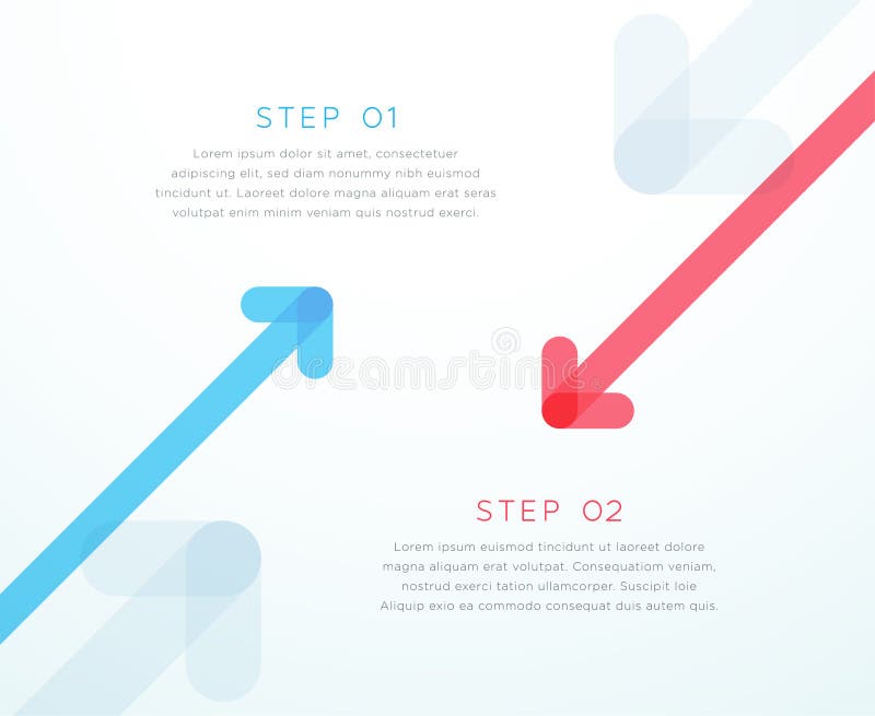 Abstract Vector Arrow 2 Point Template Infographic Stock Vector ...