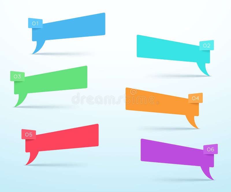 Vector 6 Step Speech Bubbles Infographic Template Stock Vector ...