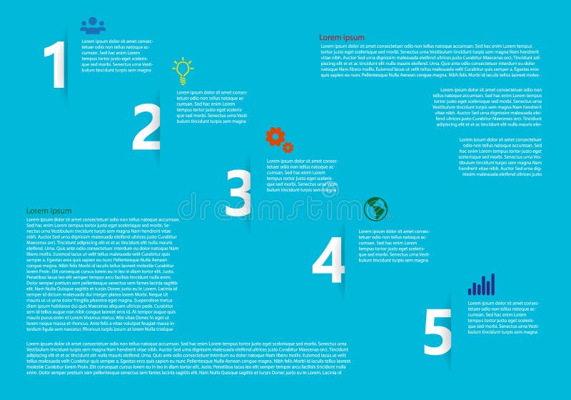 Vector Steps Infographic with Color Icons and with Place for Your Text ...